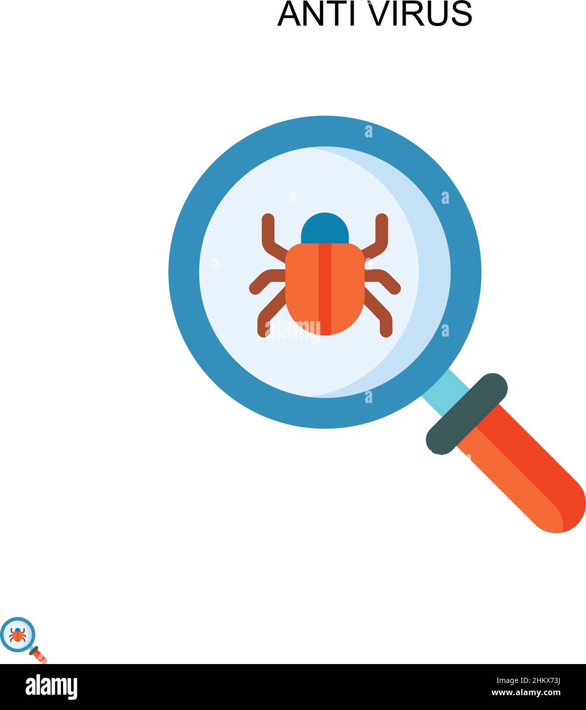 Anti virus Simple vector icon. Illustration symbol design template for ...