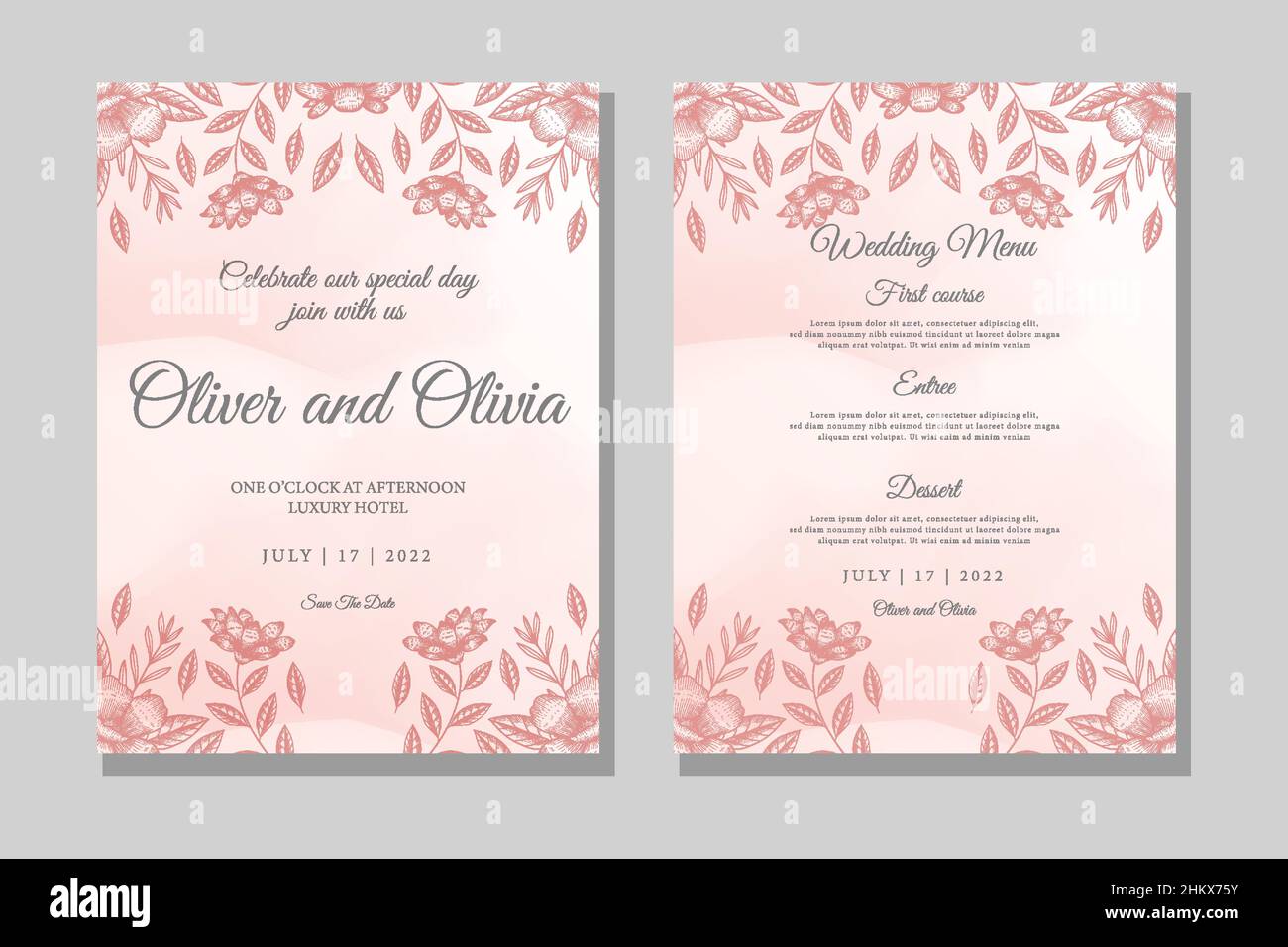 Universal floral template Stock Vector Images - Alamy