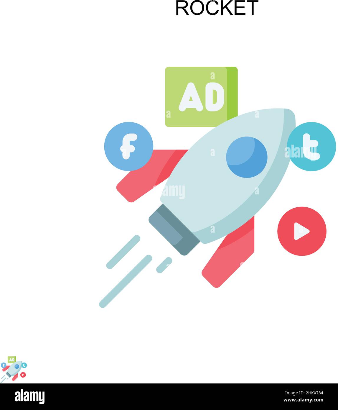 Rocket Simple vector icon. Illustration symbol design template for web ...