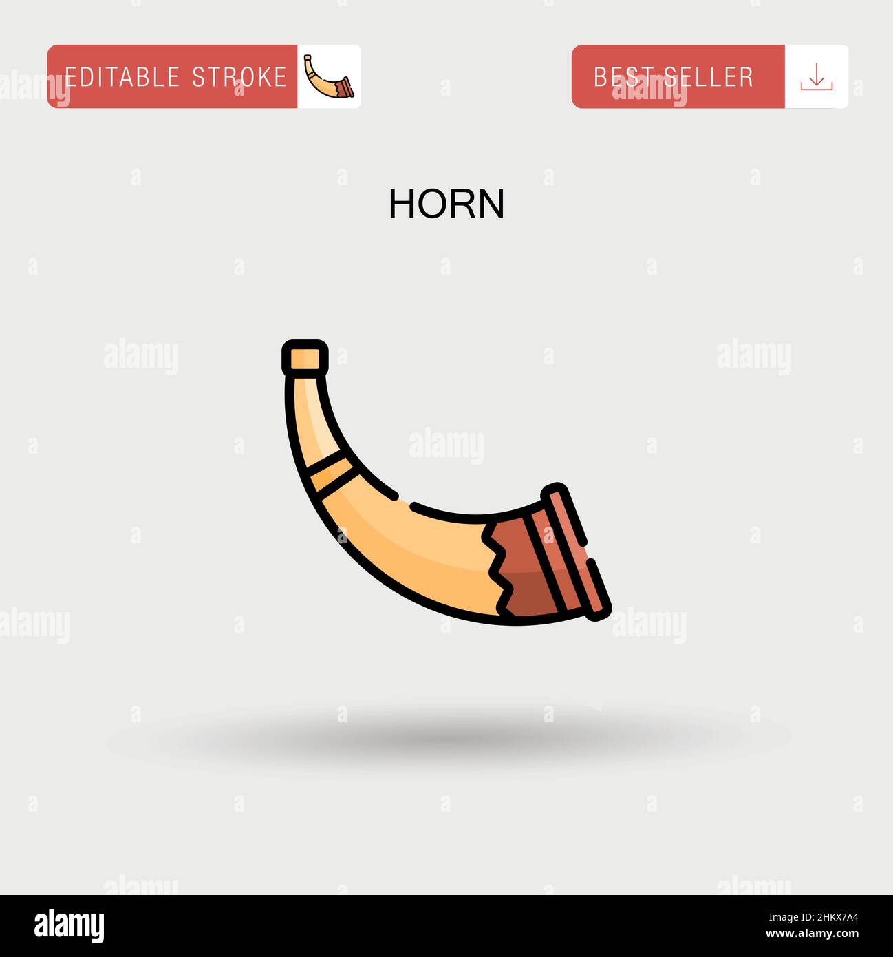Horn simple vector icon Stock Vector Images - Alamy