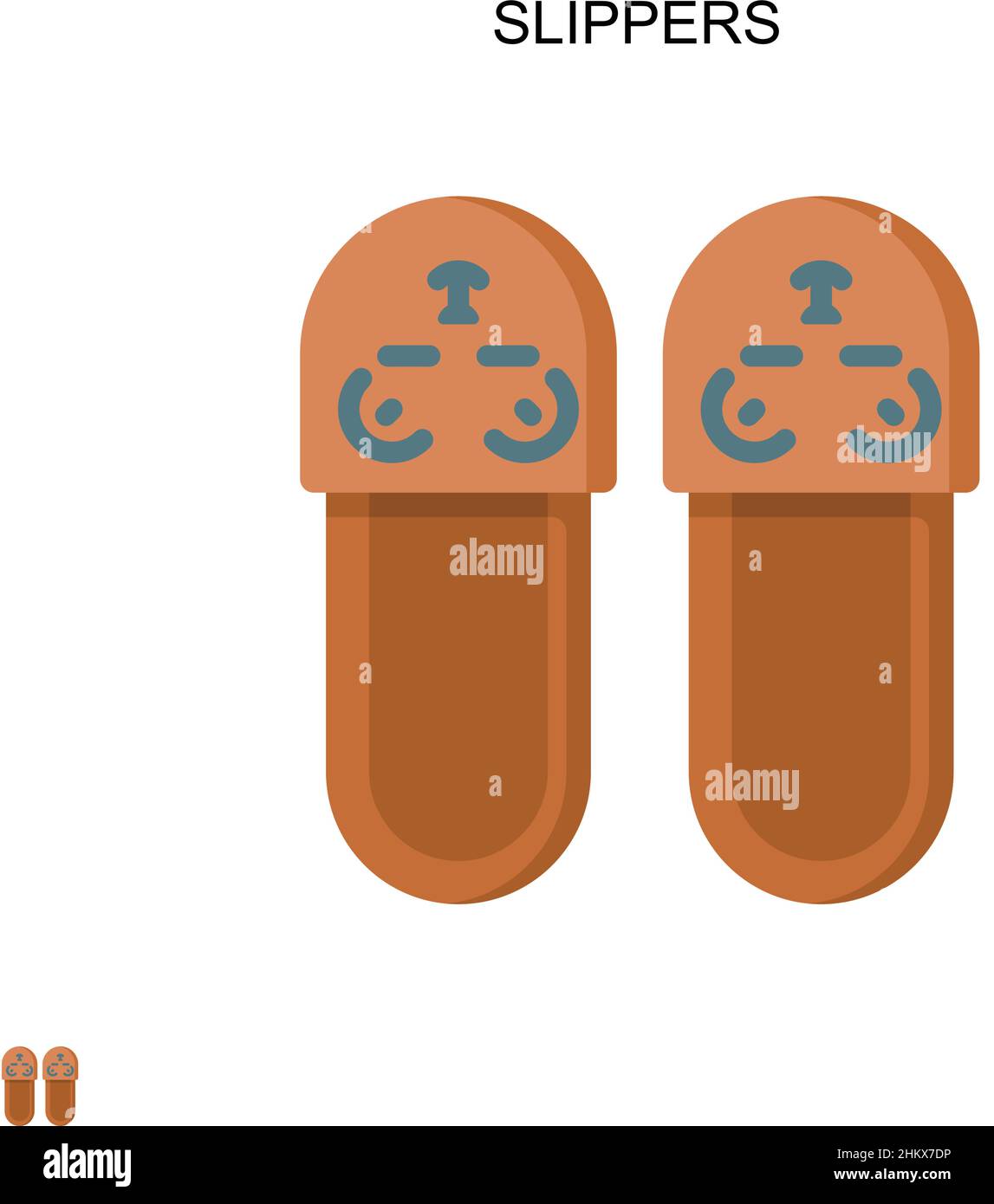 Slippers Simple vector icon. Illustration symbol design template for ...