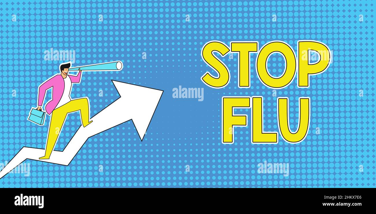 Text showing inspiration Stop Flu. Word for Treat the contagious ...