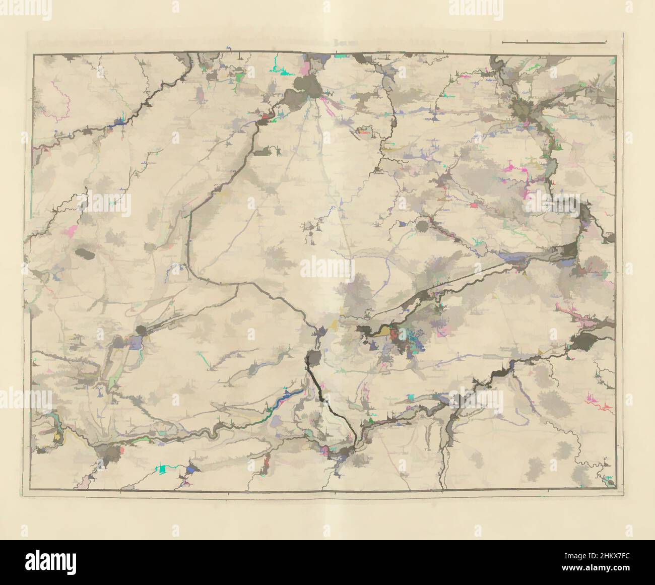 Art inspired by Map of Northern France, 1711, Carte particuliere des ...