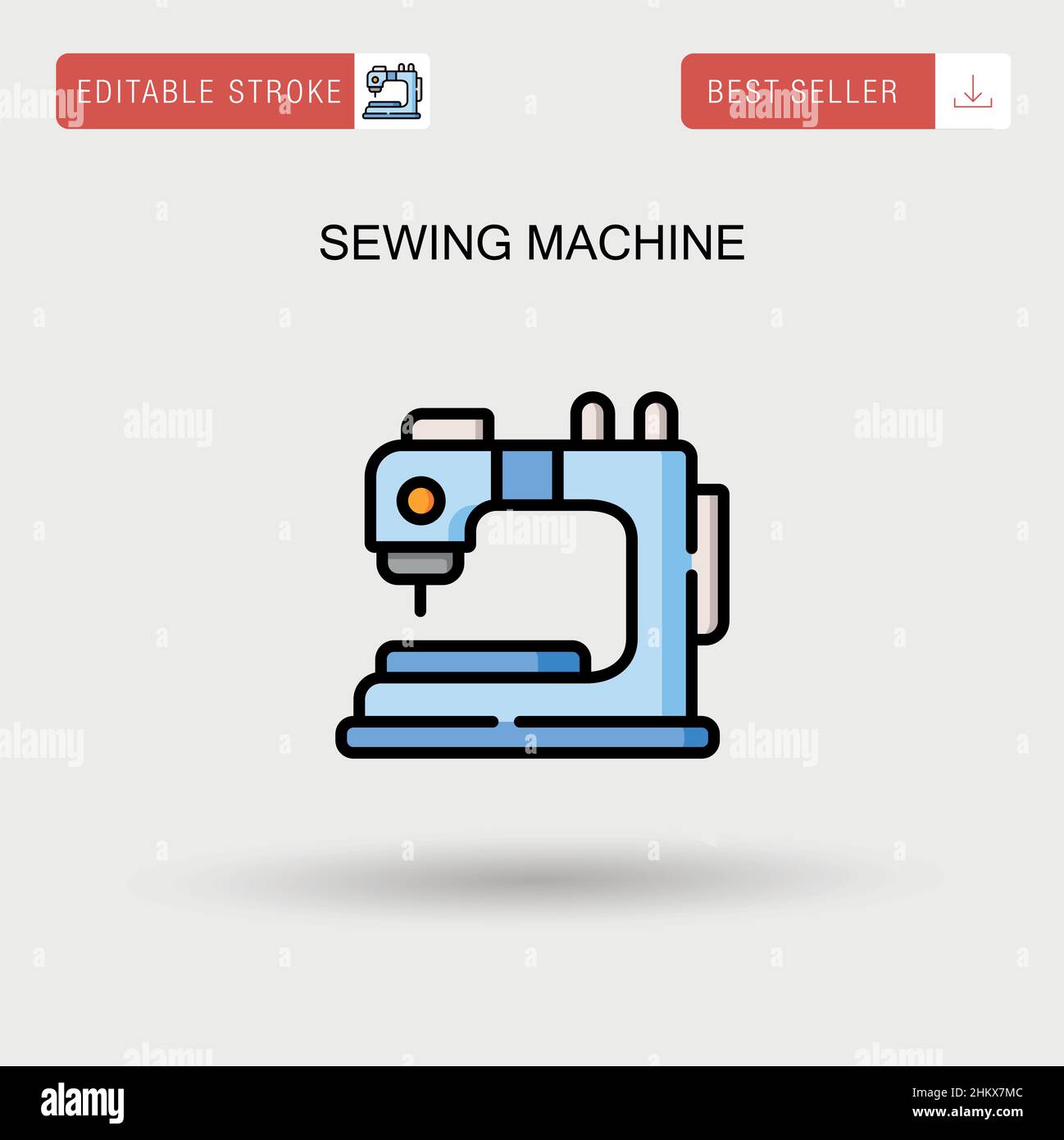 Seamstress sewing machine Stock Vector Images - Alamy