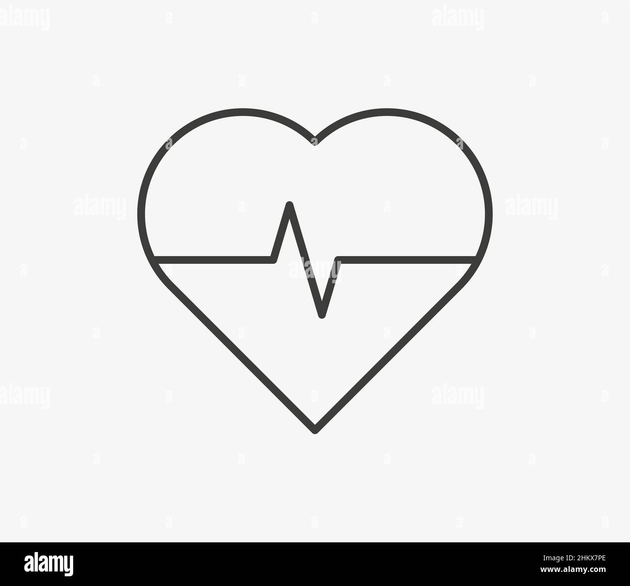 Healthcare and medical related outline icon. ECG Stock Vector Image ...