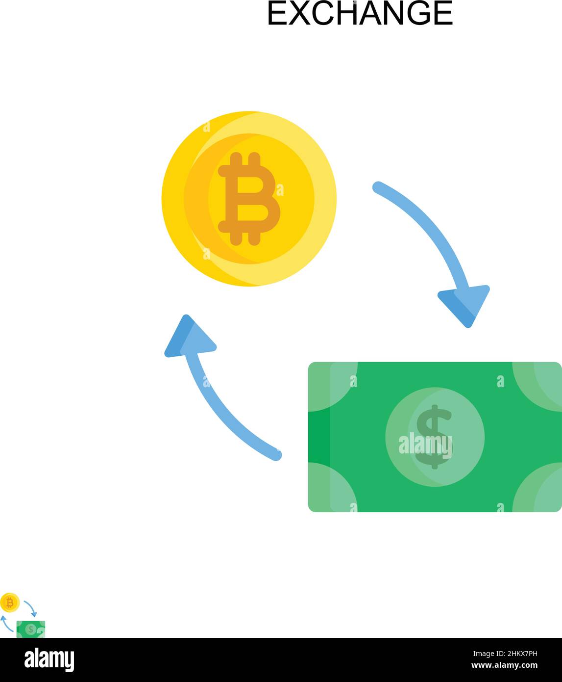 Exchange Simple vector icon. Illustration symbol design template for ...