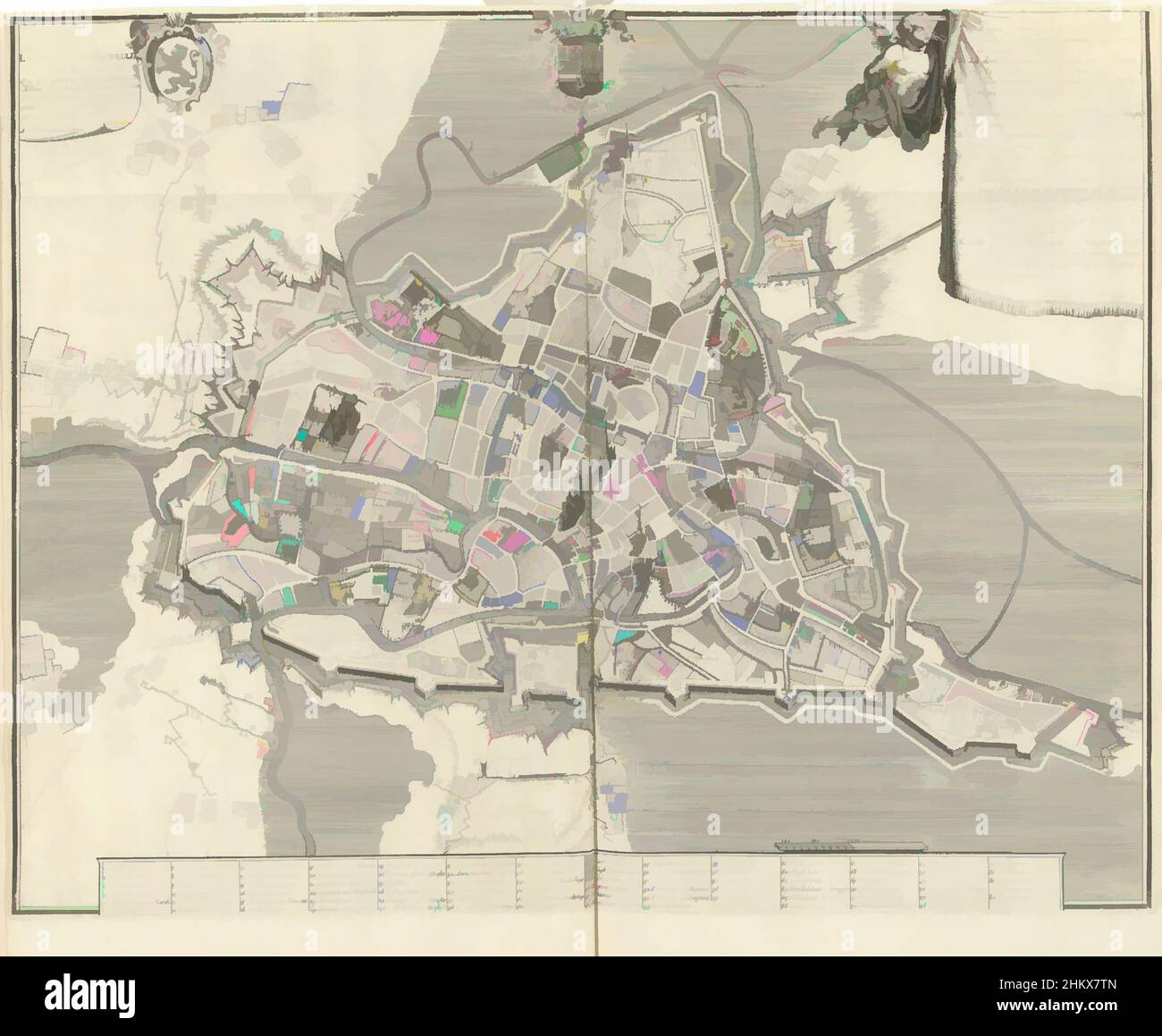 Art inspired by Plan of Ghent, 1708, Plan de la Ville et Citadelle de ...