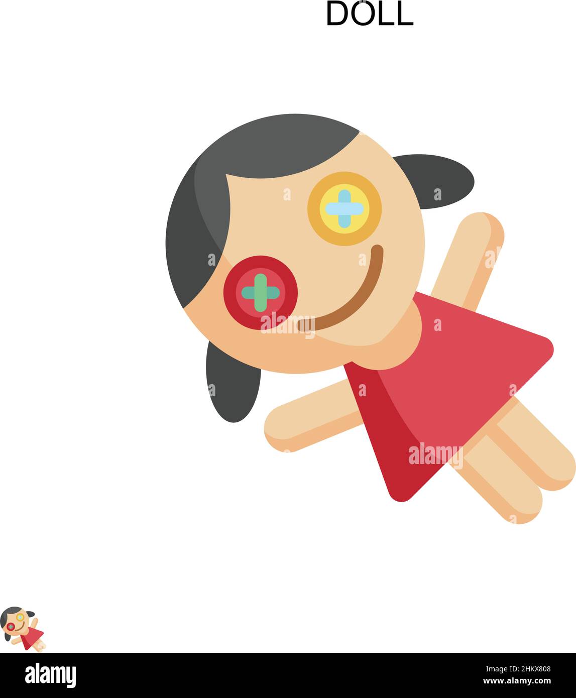 Doll girl pink Stock Vector Images - Alamy