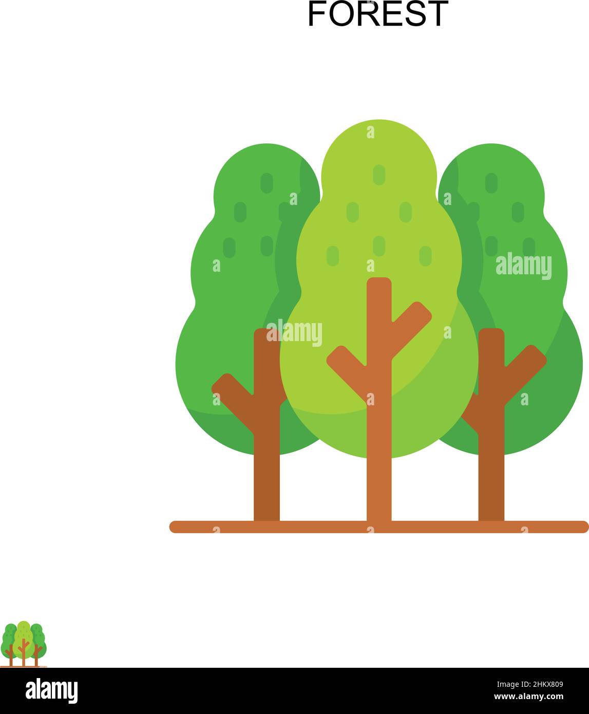 Forest Simple vector icon. Illustration symbol design template for web ...