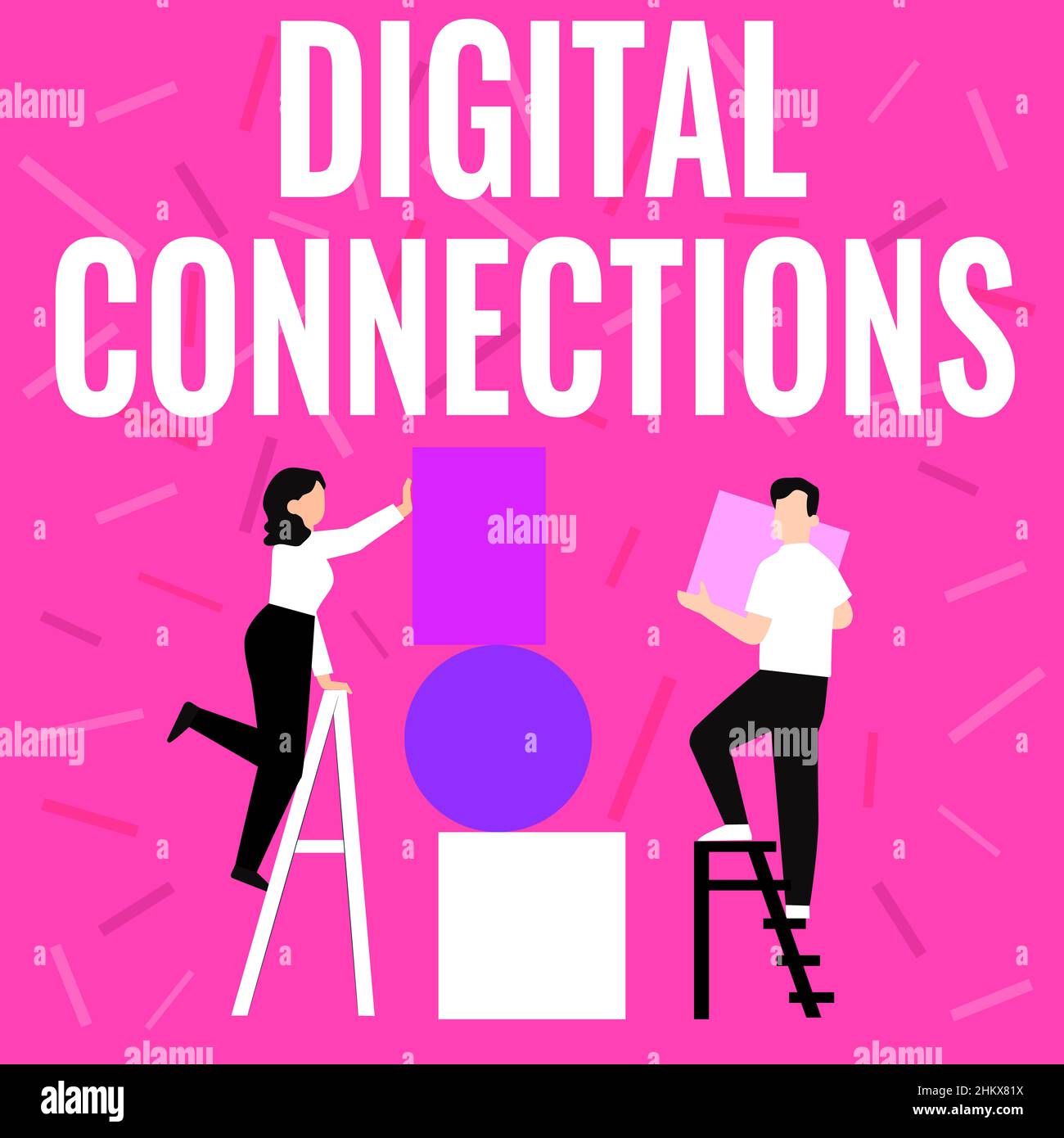 Text showing inspiration Digital Connections. Business overview ...