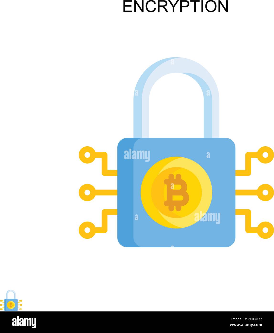 Encryption Simple vector icon. Illustration symbol design template for web mobile UI element ...