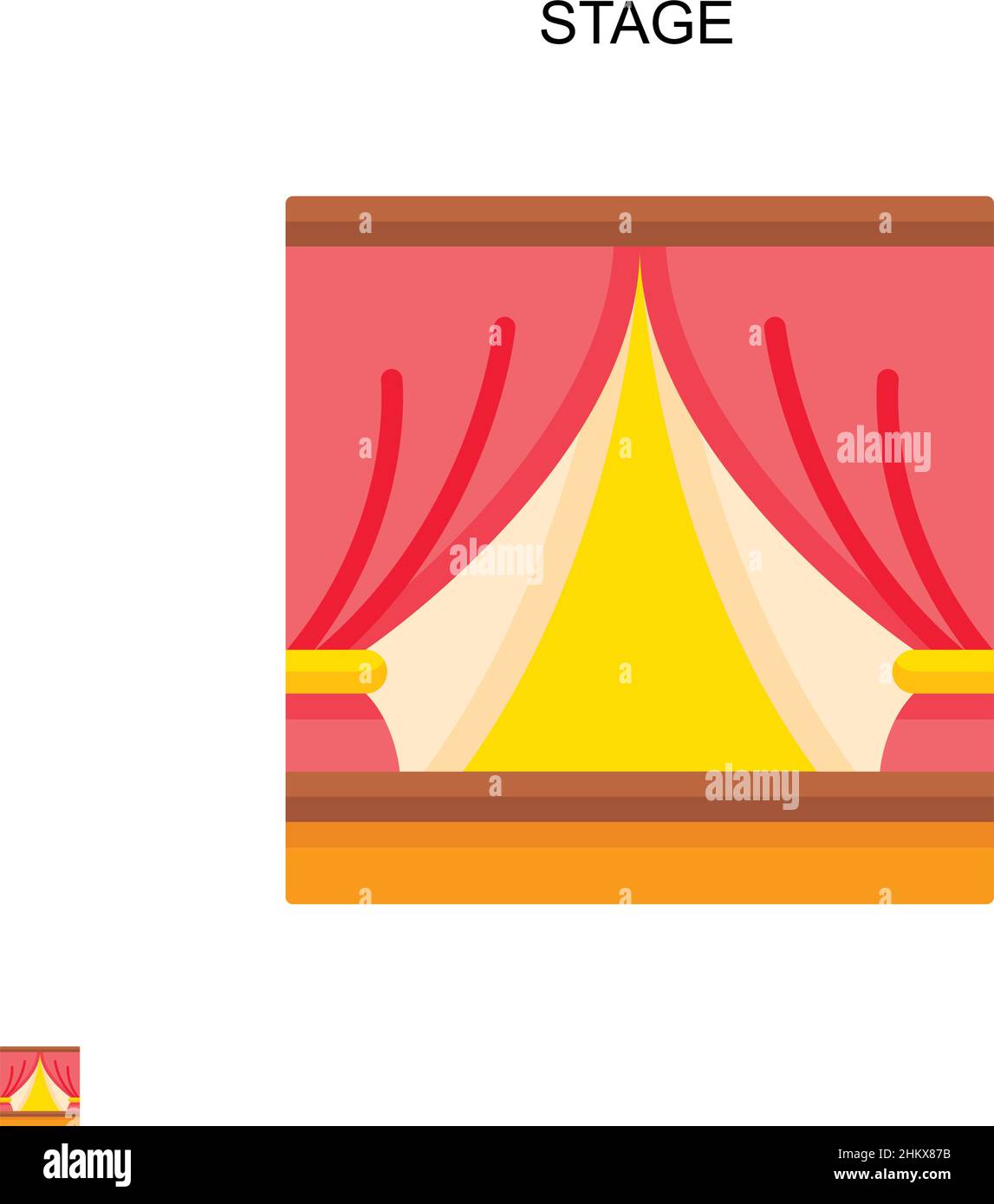 Stage Simple vector icon. Illustration symbol design template for web ...