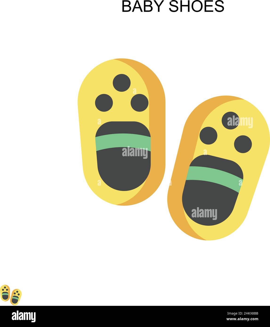 Baby shoes Simple vector icon. Illustration symbol design template for ...