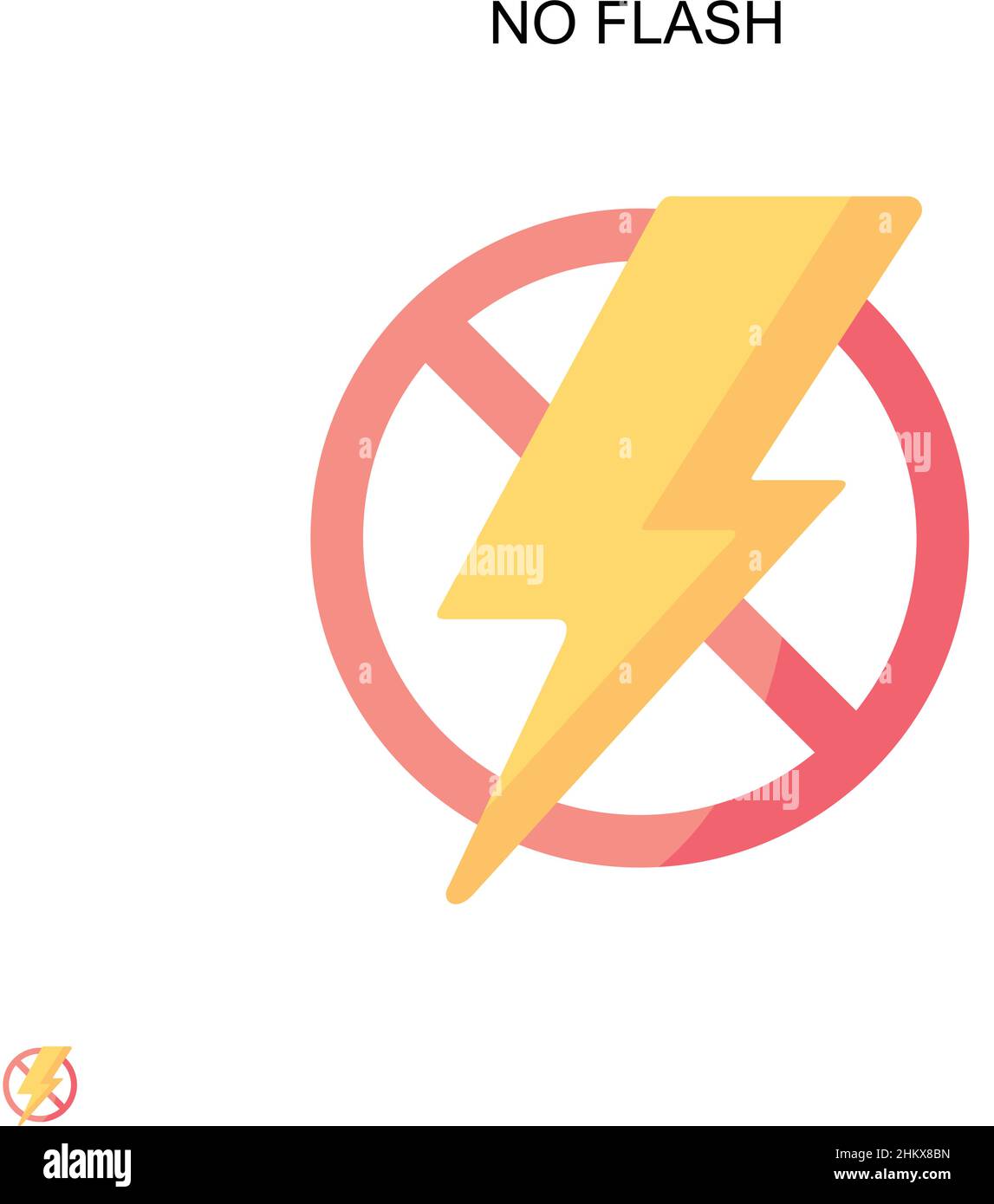 No flash Simple vector icon. Illustration symbol design template for ...
