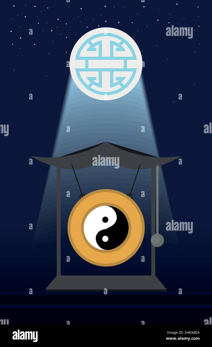 chinese gong and yin yang Stock Vector Image & Art - Alamy