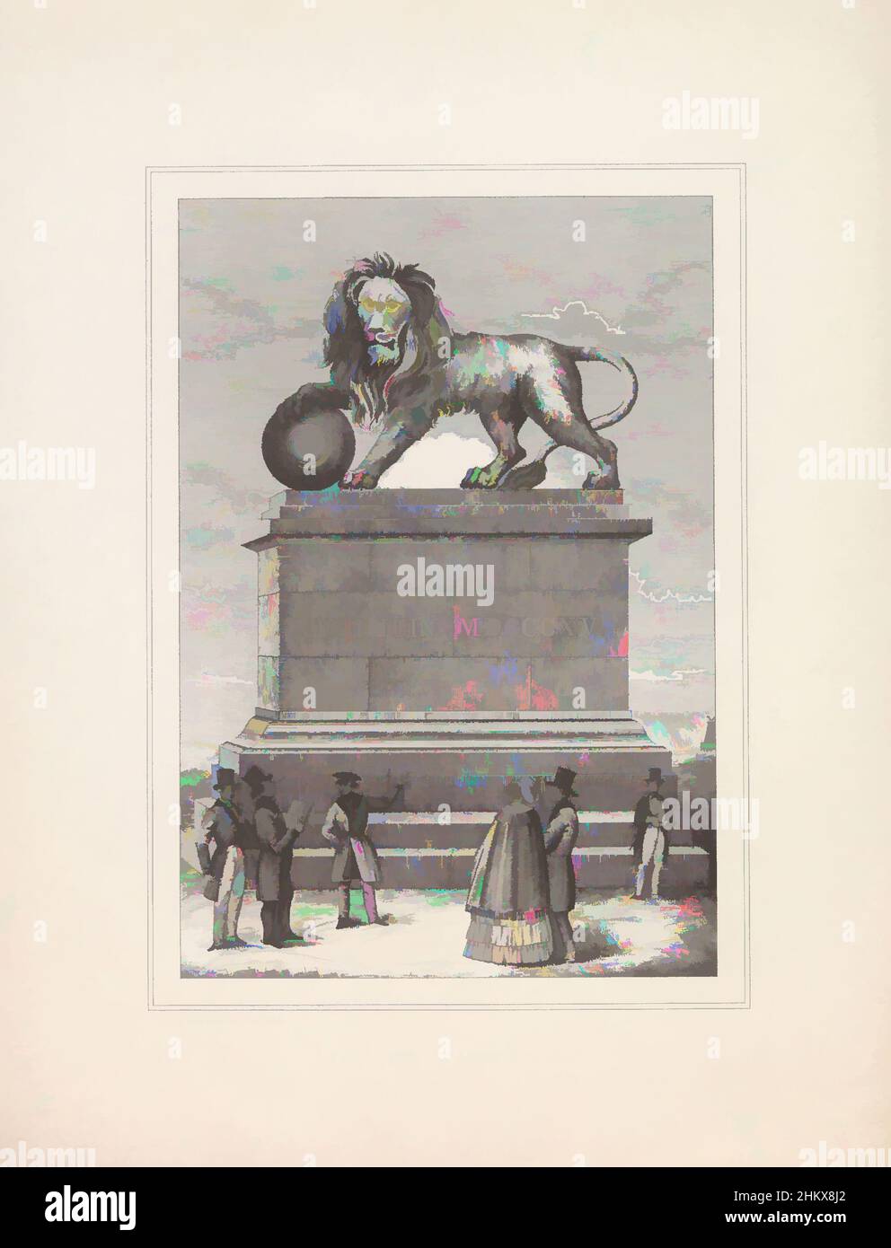 Art inspired by Lion of Waterloo, Lion de Waterloo, The statue of the ...