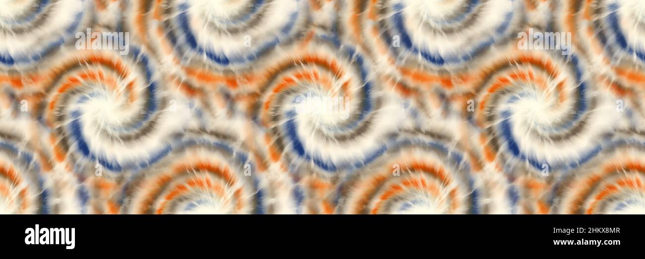 Seamless funky 1970s tie dye border motif pattern for surface design ...