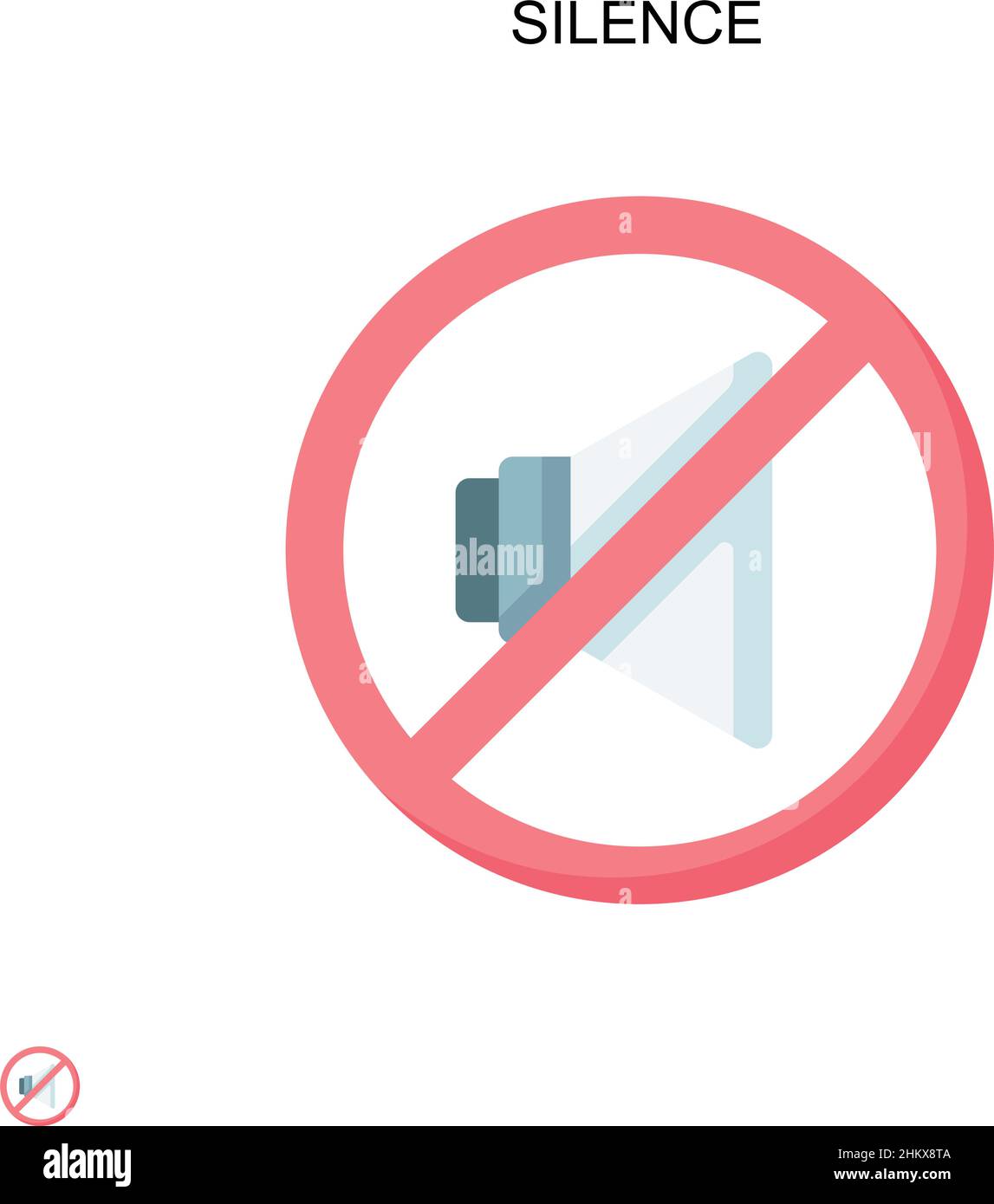 Silence Simple vector icon. Illustration symbol design template for web ...