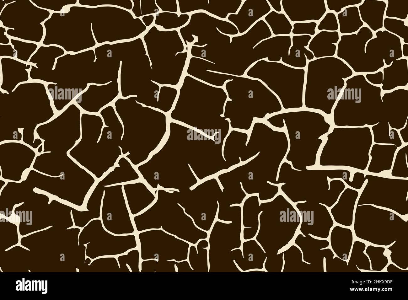 Cracked dry soil seamless pattern. Drought dark brown ground texture ...