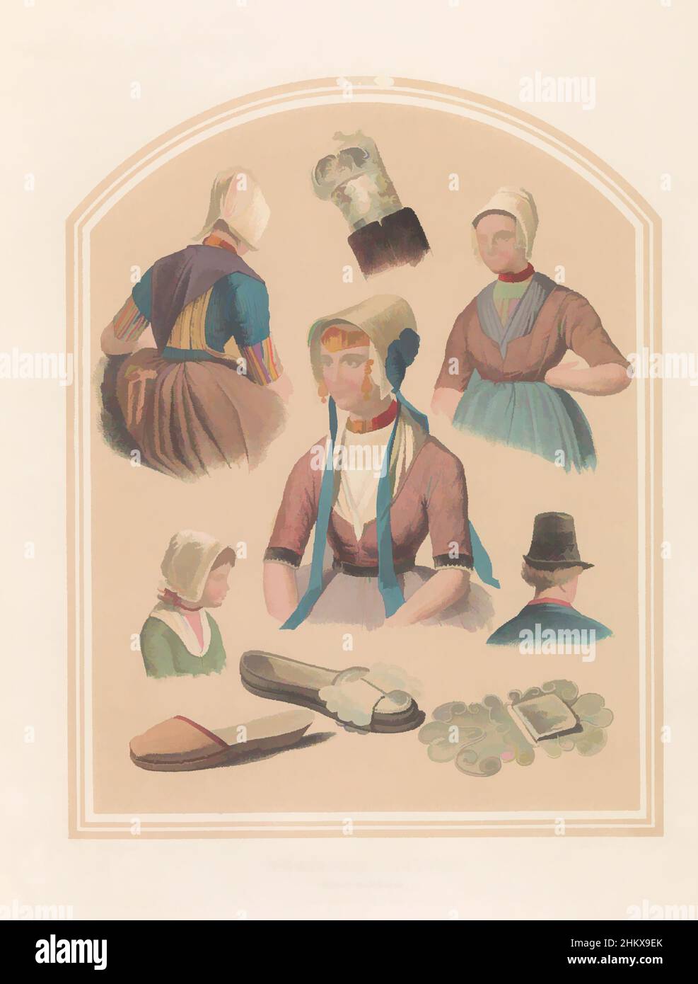 Art inspired by Costume of island of Walcheren in Zeeland, 1857 ...