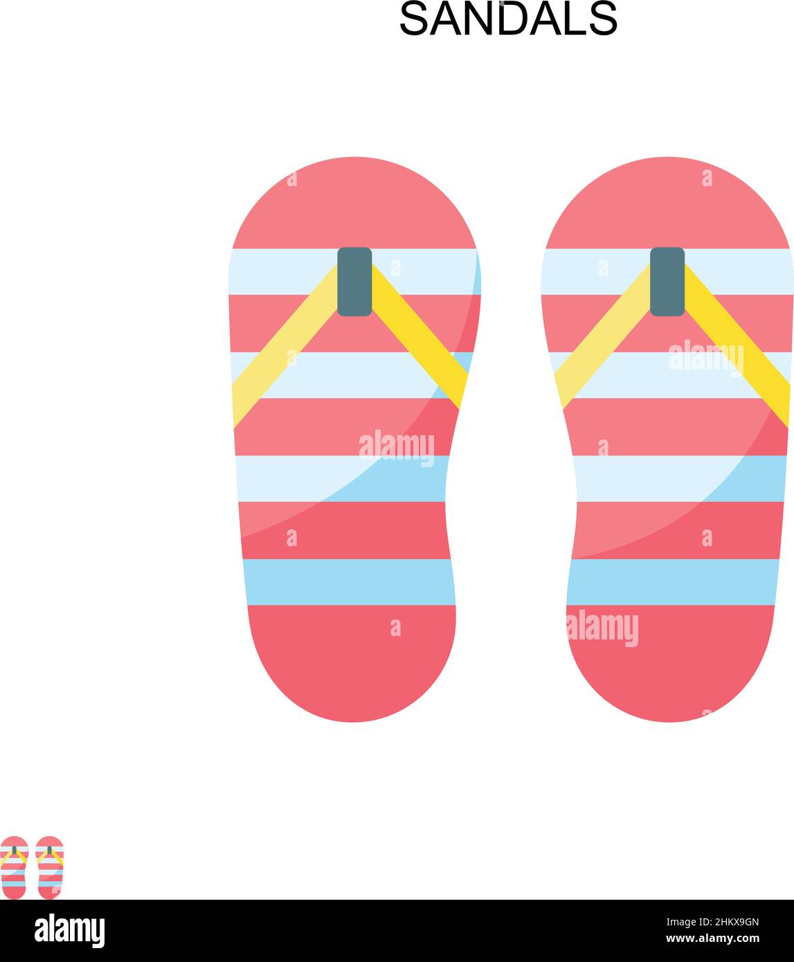 Sandals icon hi-res stock photography and images - Alamy