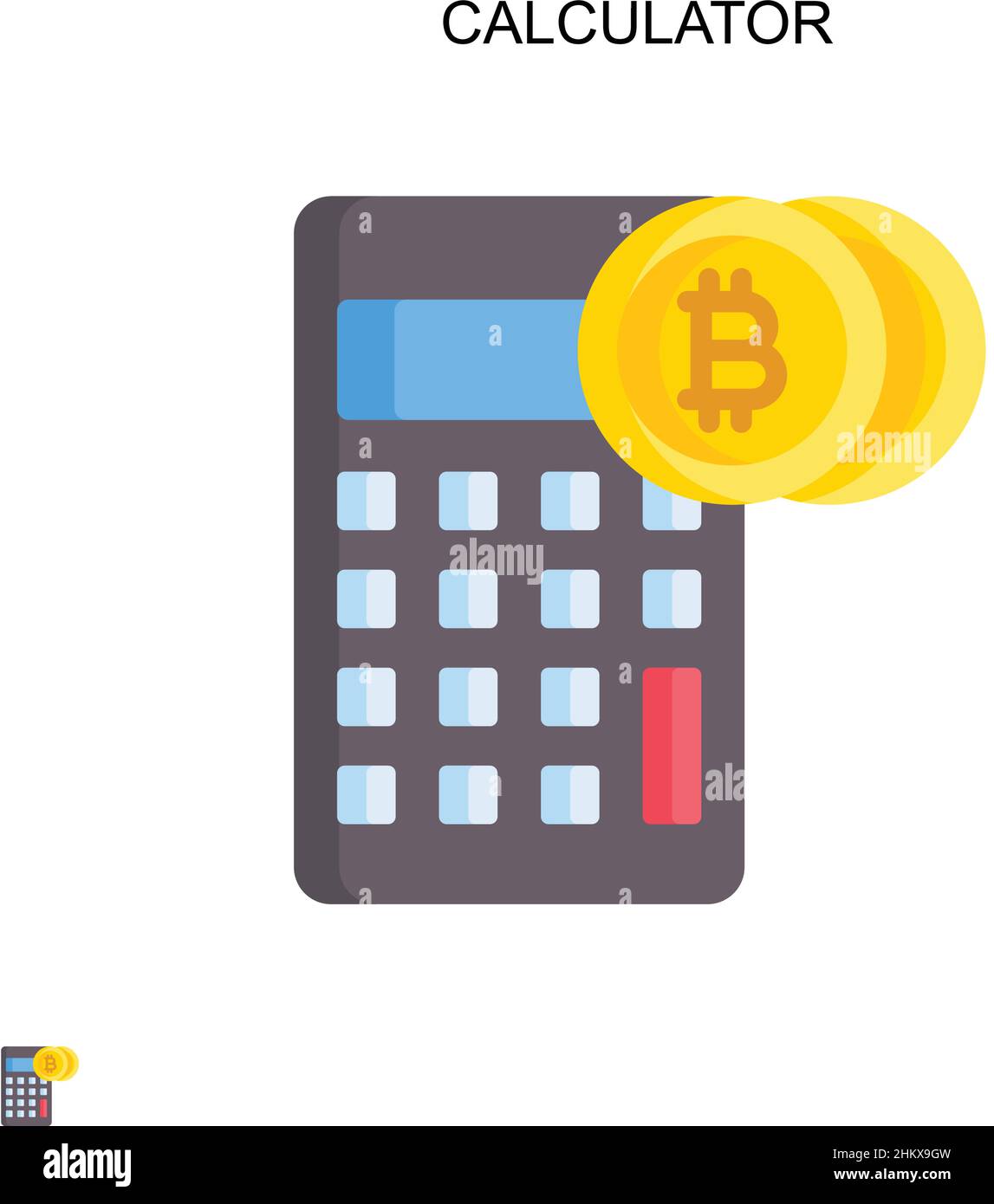 Calculator Simple vector icon. Illustration symbol design template for ...