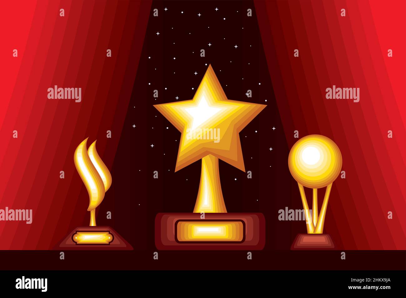 award trophies win Stock Vector Image & Art - Alamy