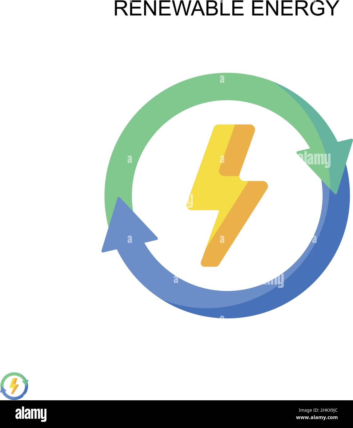 Renewable energy Simple vector icon. Illustration symbol design ...