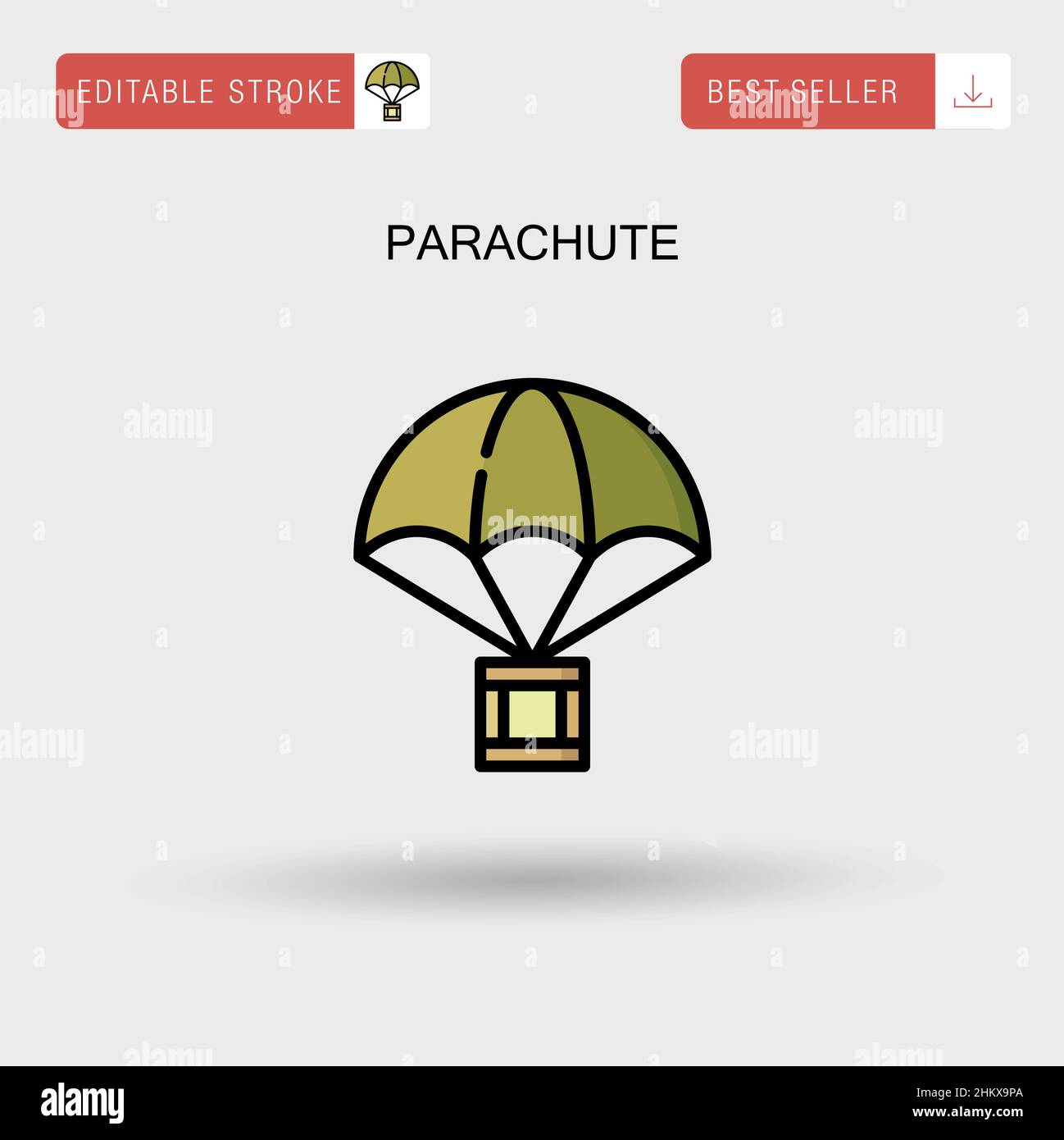Parachute Simple vector icon Stock Vector Image & Art - Alamy