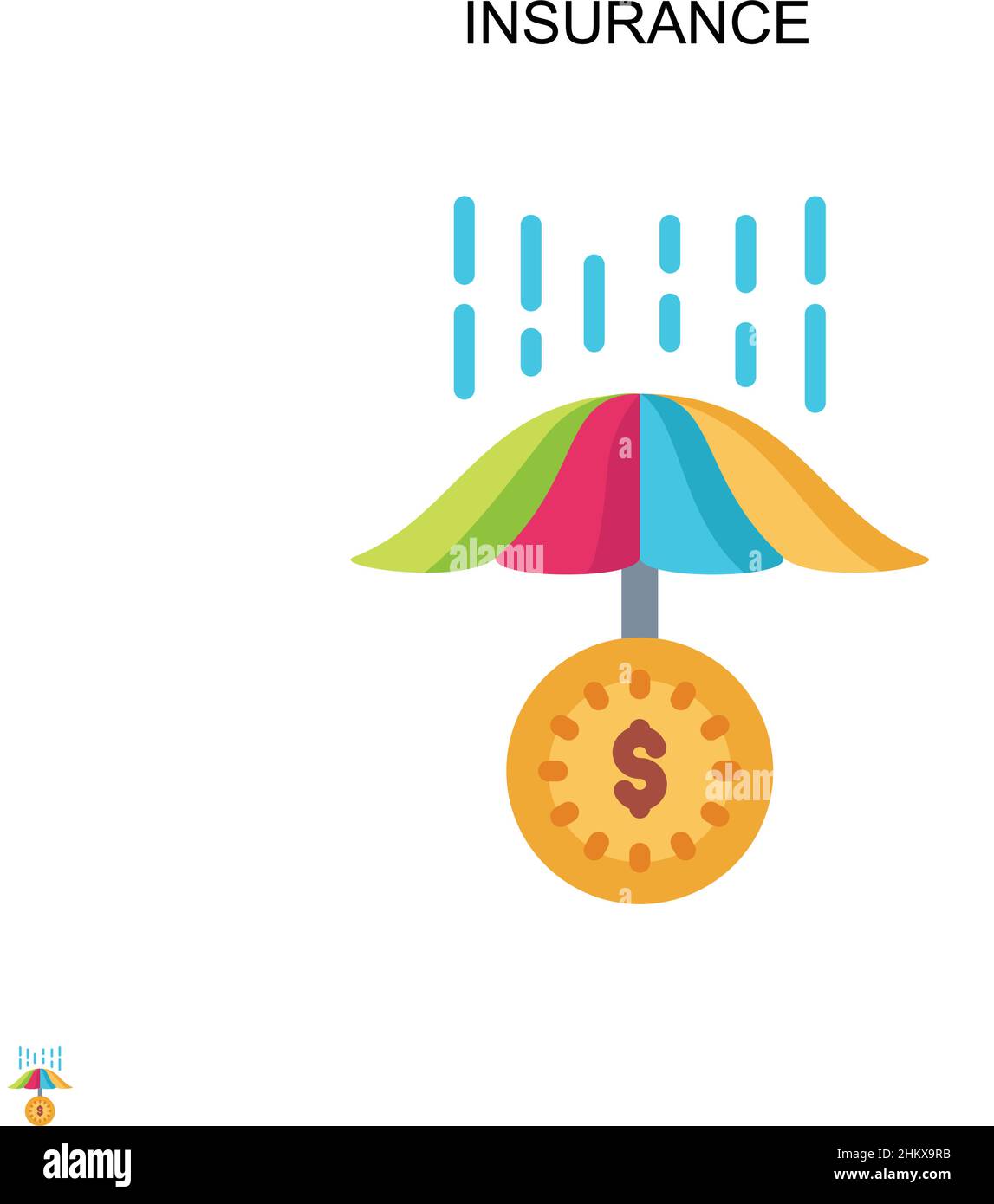 Insurance Simple vector icon. Illustration symbol design template for ...