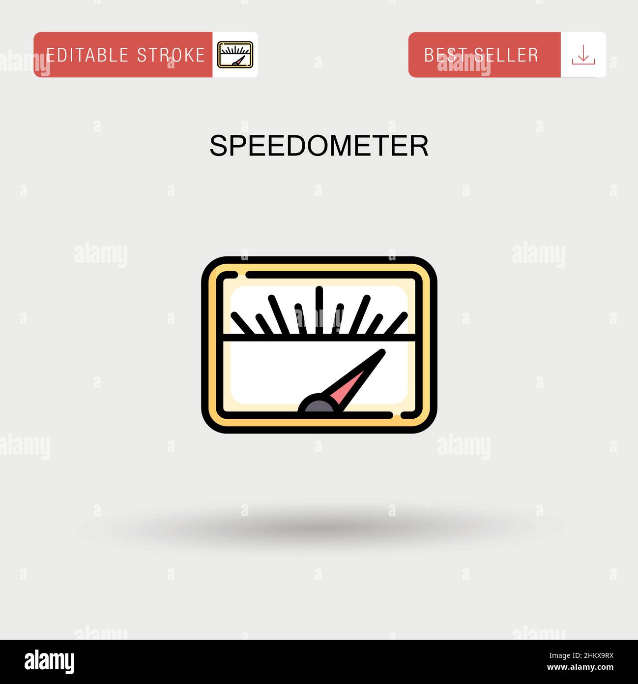 Speedometer Simple vector icon Stock Vector Image & Art - Alamy