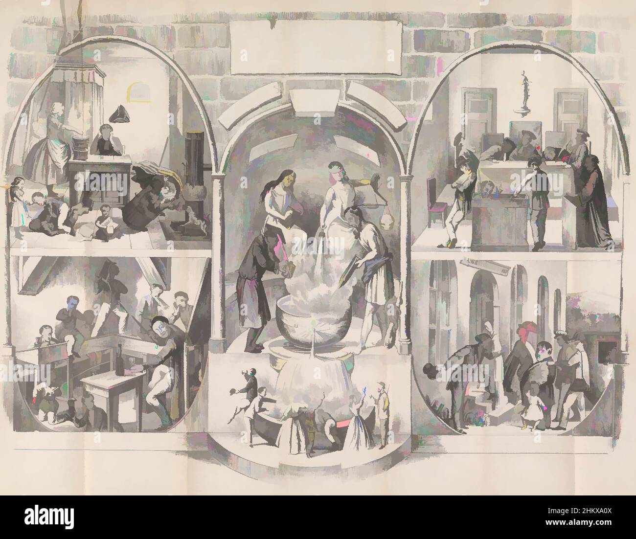 Art inspired by Cartoon in Leiden student almanac, 1863, Schiller's ...