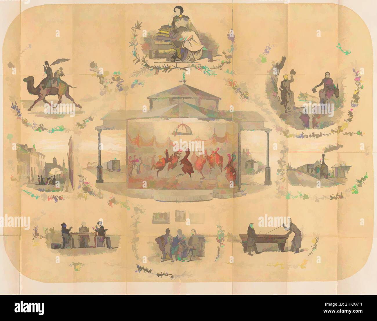 Art inspired by Cartoon in Leiden student almanac, 1861, In the Vacancy ...