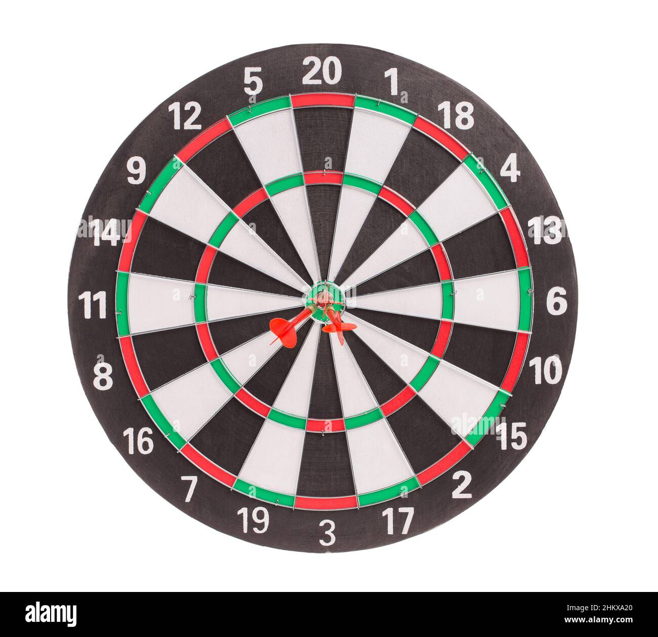 Traditional dart board. Isolated on a white background Stock Photo - Alamy