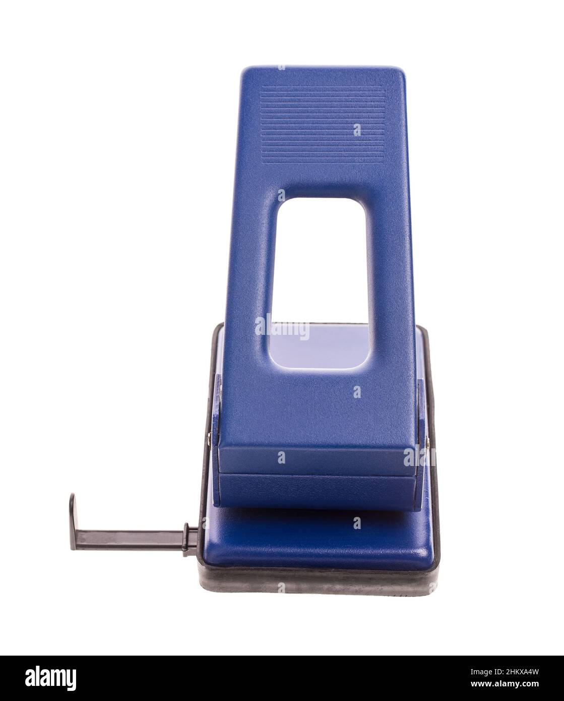 Blue office hole puncher. Isolated on a white background Stock Photo ...