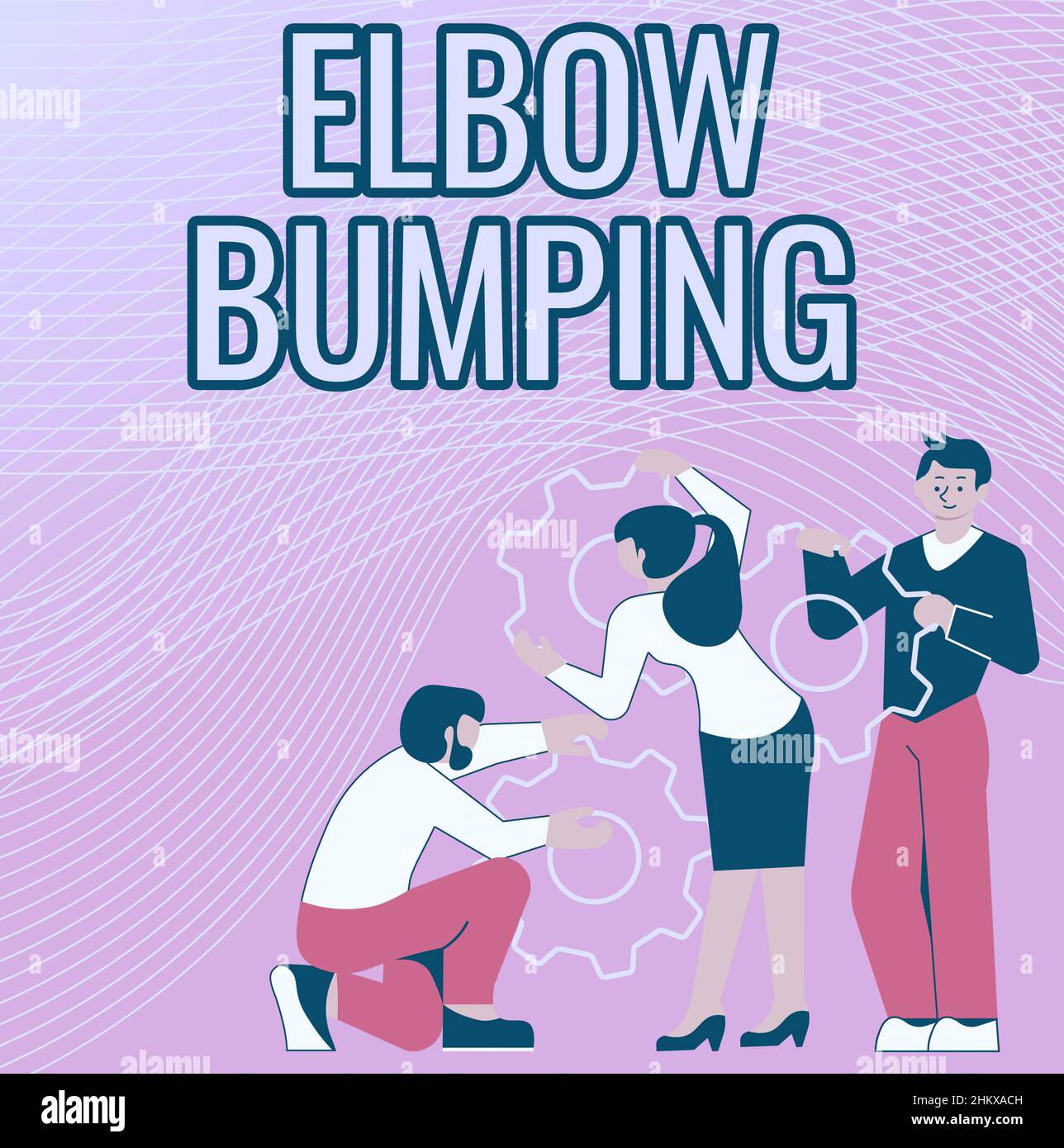 Text sign showing Elbow Bumping. Business concept newlytrended ...