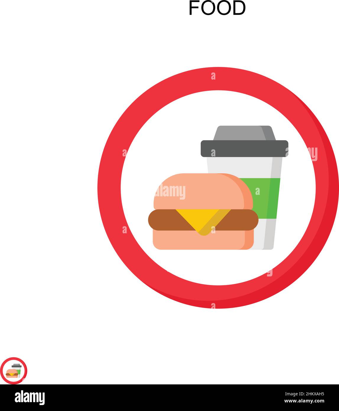 Food Simple vector icon. Illustration symbol design template for web ...