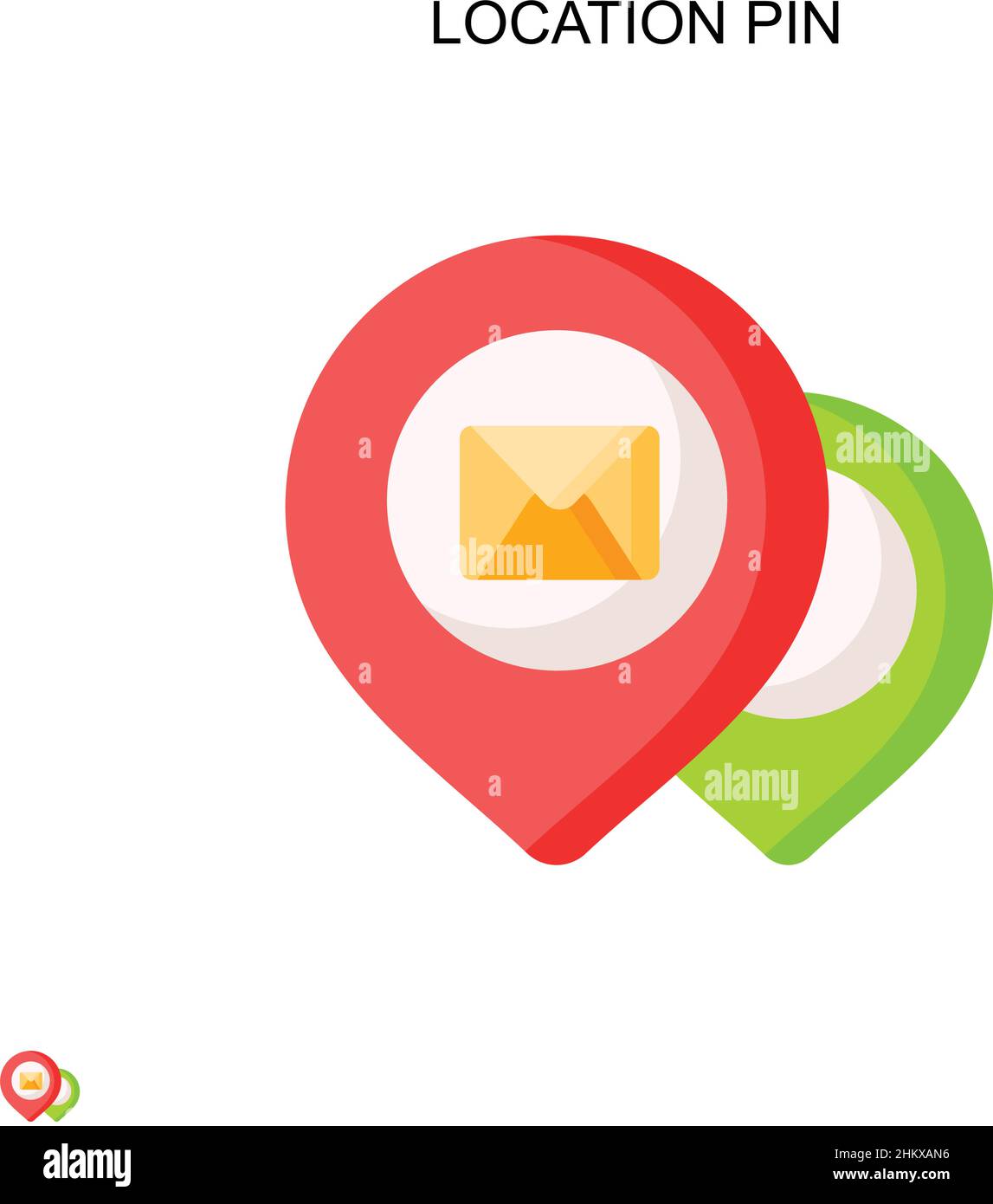 Location pin Simple vector icon. Illustration symbol design template ...