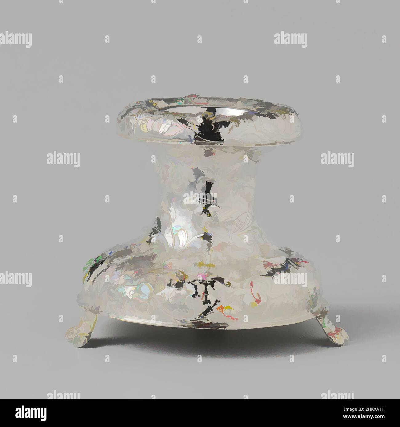 Art inspired by Salt vessel with driven flowers, The two round, diabolo ...