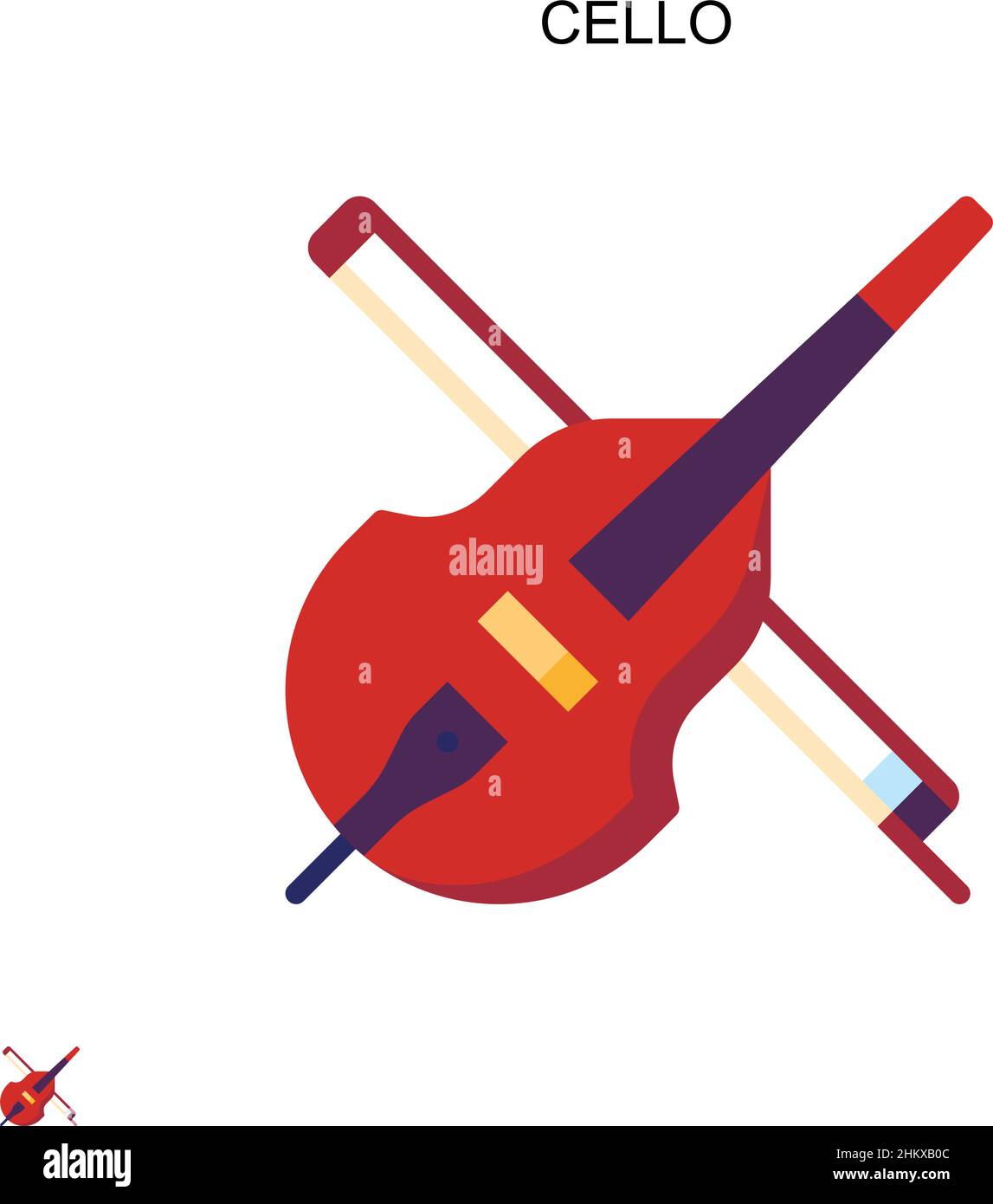 Cello musical instrument Stock Vector Images - Alamy