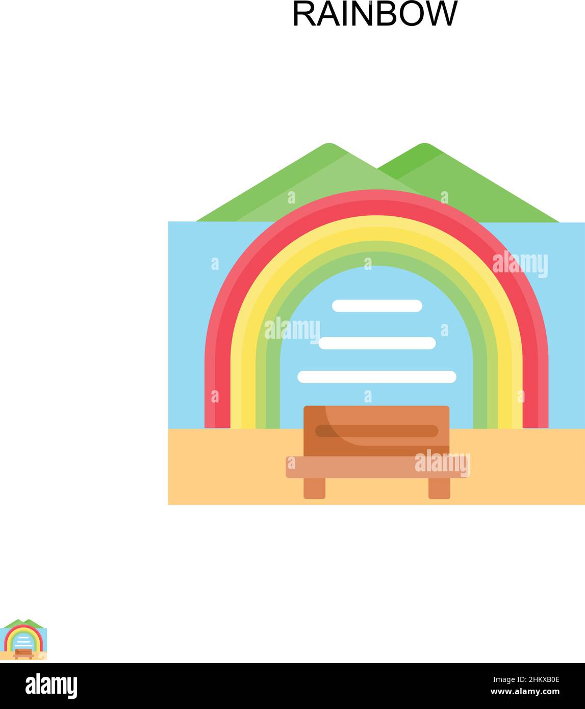 Rainbow symbol vector icon spectrum hi-res stock photography and images ...