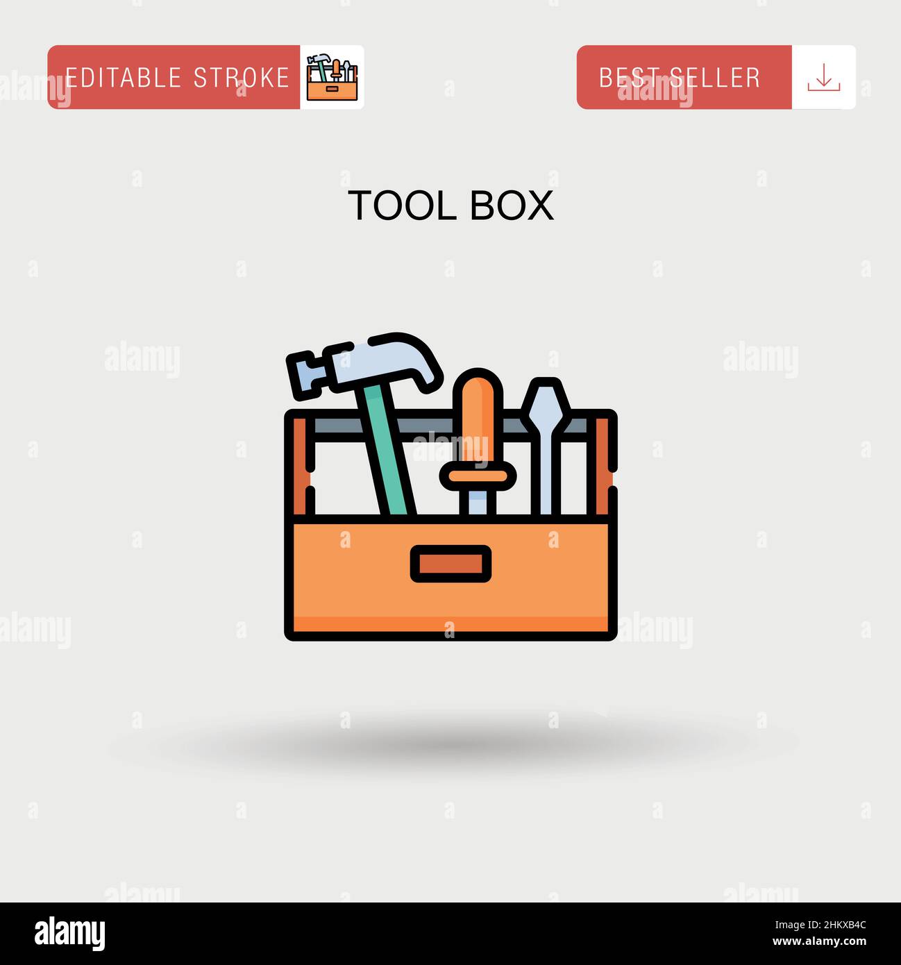 Tool box Simple vector icon Stock Vector Image & Art - Alamy