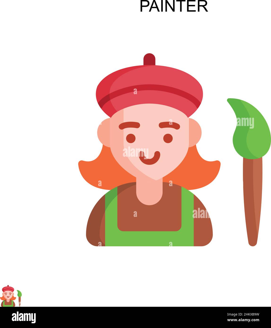 Male house painter Stock Vector Images - Alamy