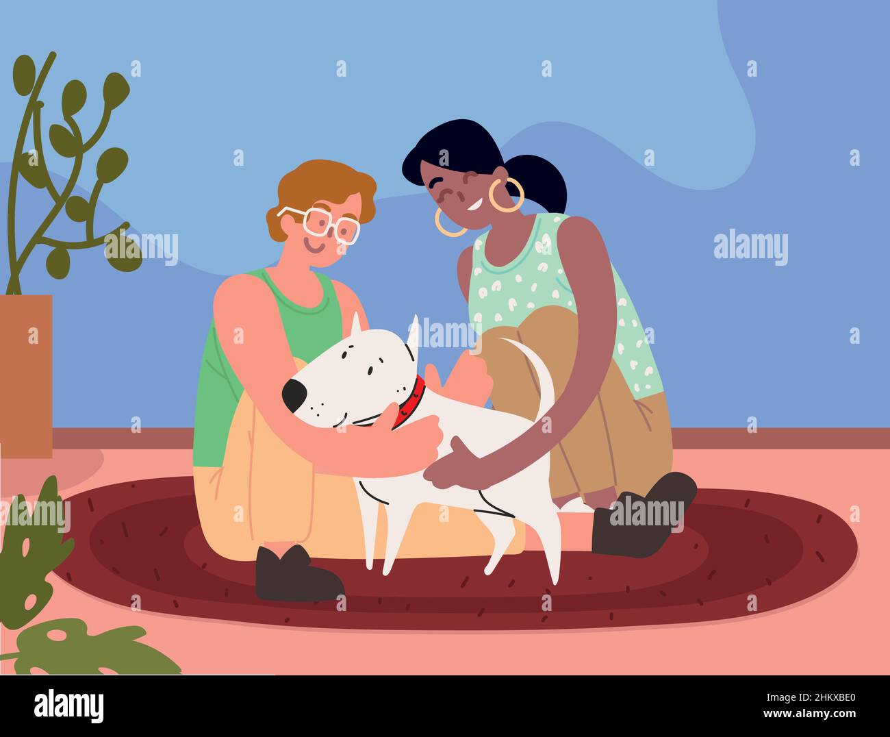 Caring for pet pets care Stock Vector Images - Alamy