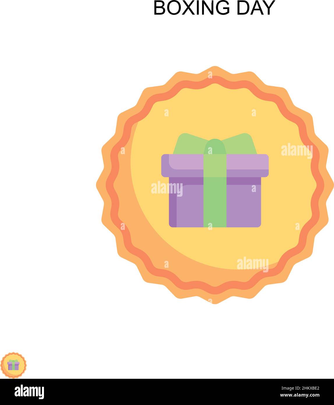 Boxing day Simple vector icon. Illustration symbol design template for ...