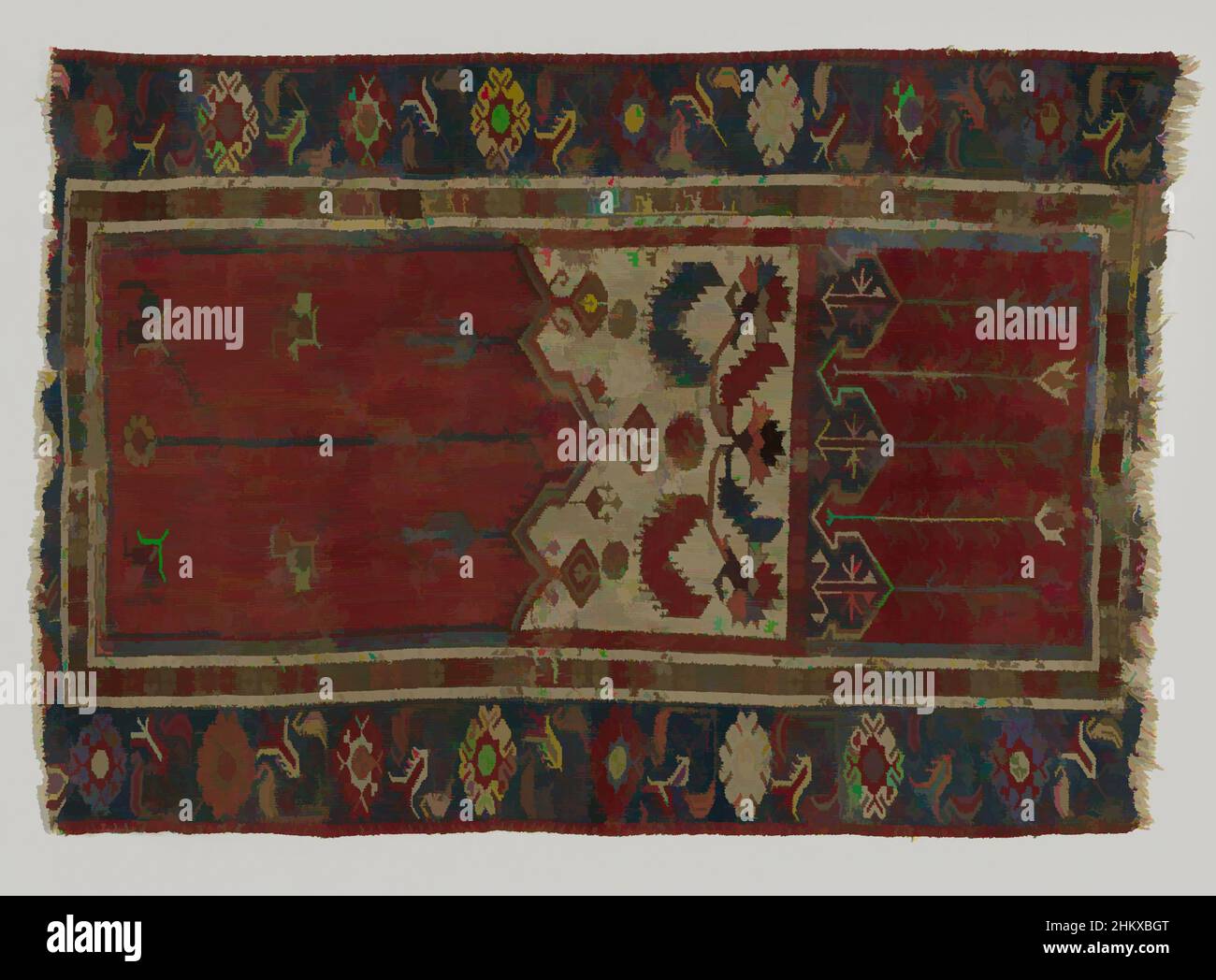 Art inspired by Prayer rug with upper panels, LADIK, Prayer rug with ...