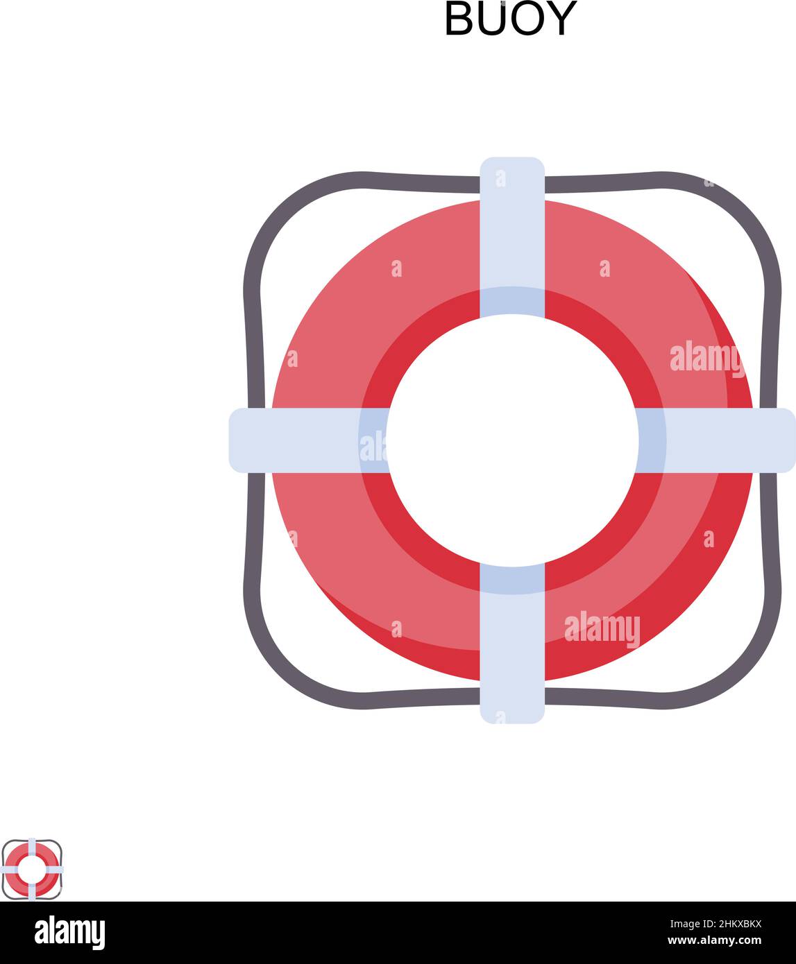 Buoy Simple vector icon. Illustration symbol design template for web ...