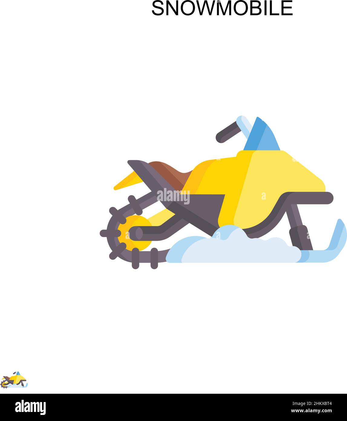 Snowmobile Simple vector icon. Illustration symbol design template for ...