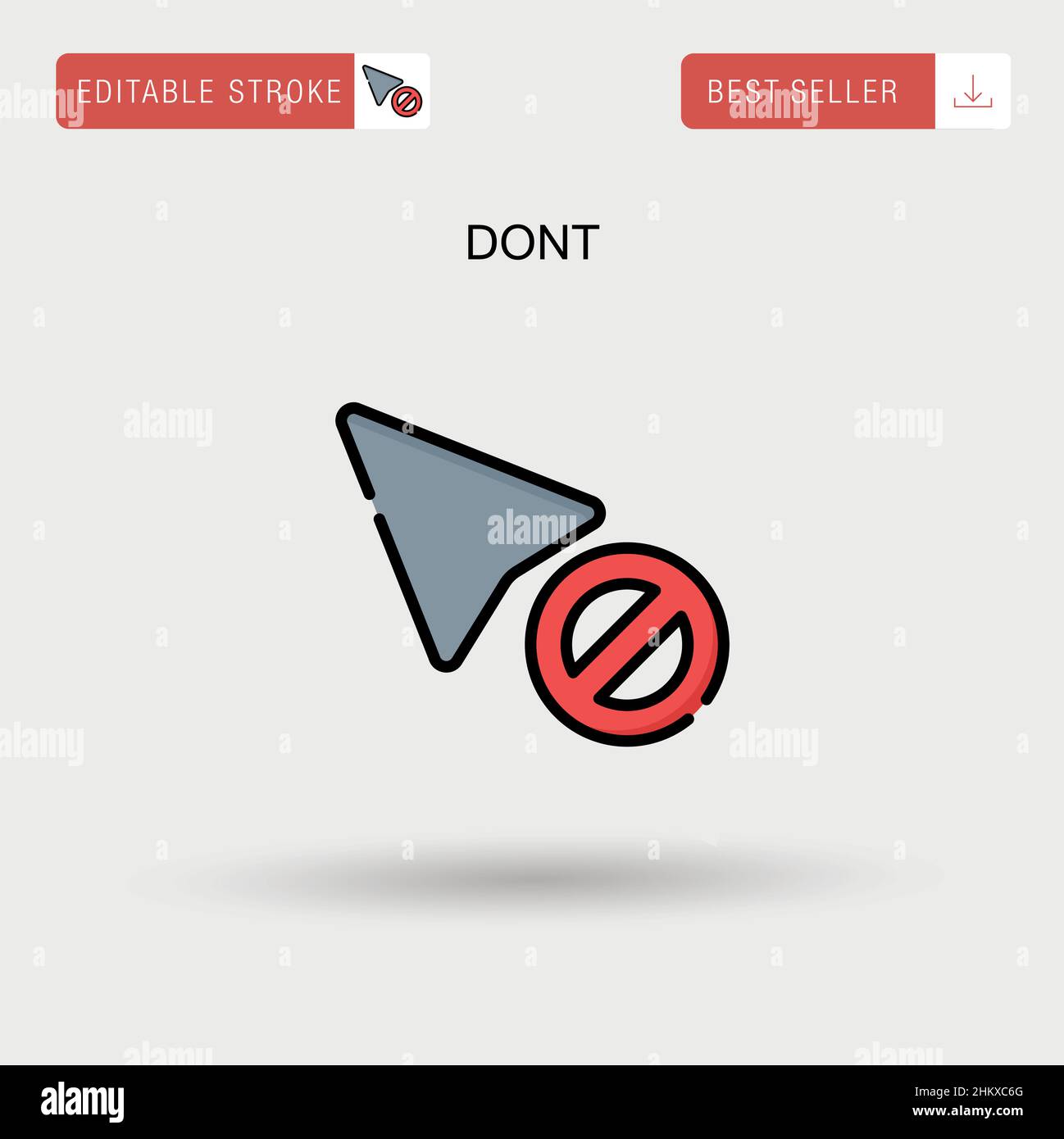 Donts sign icon in Stock Vector Images - Alamy