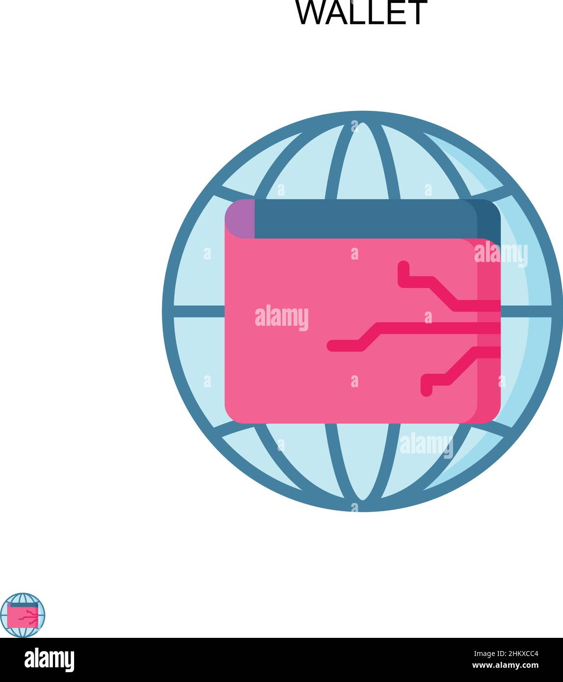 Wallet Simple vector icon. Illustration symbol design template for web ...